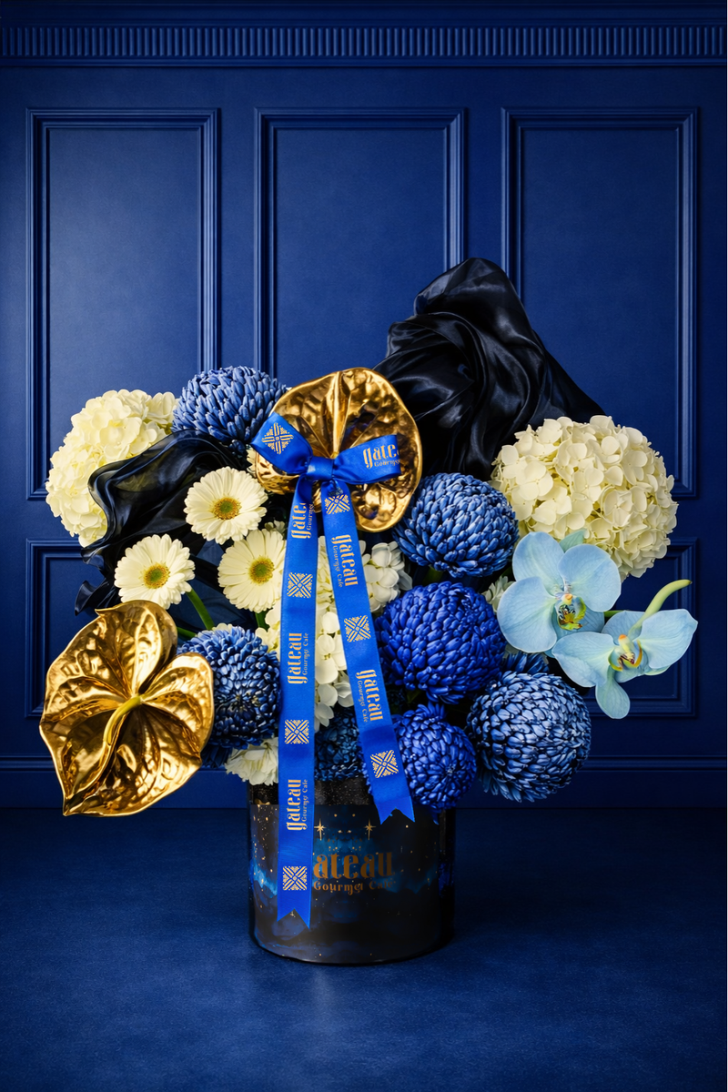 Dreamy Blue Flower Arrangement | Gateau Gourmet