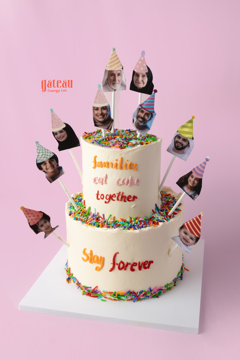 Family Celebration Cake - Custom Birthday Cake for Families | Gateau ...