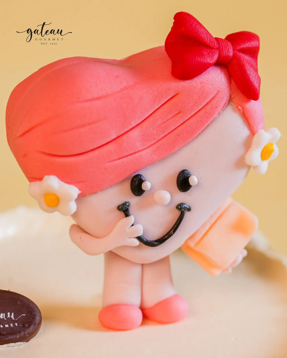 Cute First Day of School Cake with Little Miss Design | Gateau Gourmet