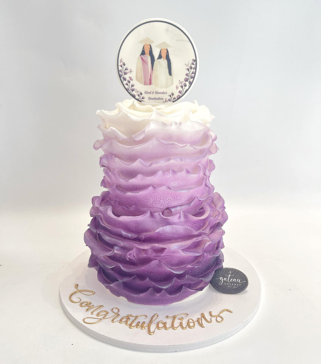 Ombre Classy Graduate Cake Design for Your Celebration | Gateau Gourmet